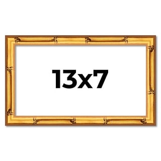 13x7 Frame Gold Bamboo Solid Wood Picture Frame | 1 Inch Moulding - Bed ...
