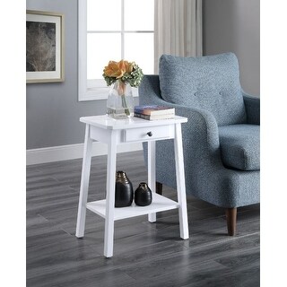 Transitional Style Rectangular Accent Table with 1 Storage Drawer and 1 ...