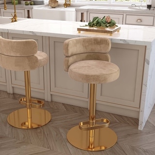 Modern Italian Bar Stool with Height Adjustment and 360-Degree Swivel ...