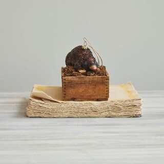 Hand-Painted Glass Mole Ornament with Glitter - Bed Bath & Beyond ...