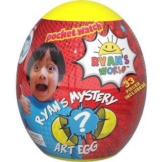 Ryan`s World Mystery Art Set Egg w/ Markers, Crayons, Stencils ...