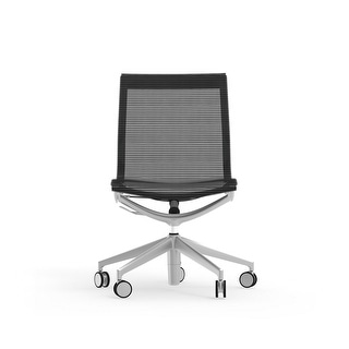 Renato Low Back Office Chair without Armrests in Black Mesh with ...