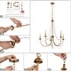 Alisar Mid-century Modern 5-Light Candle Classic Chandelier Wood Beaded ...