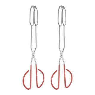 2pcs Stainless Steel Scissor Tongs 16" Barbecue Grilling Tongs with ...