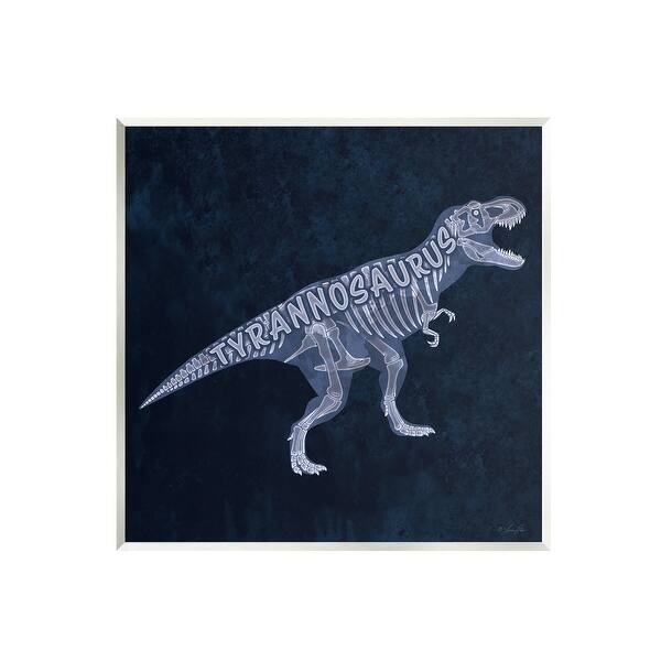 Stupell Blue T-Rex Skeleton Wall Plaque Art Lauren Rader - Bed Bath ...