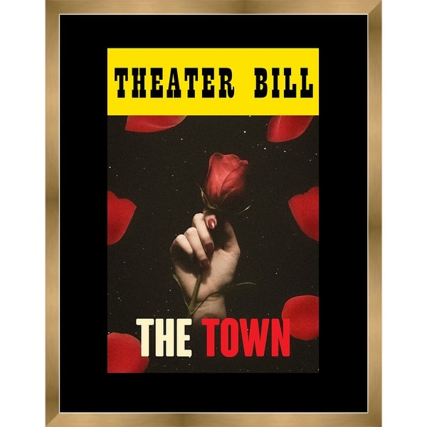 8.5x11 Gold Playbill Frame with Black Mat with 1 Opening to Display 1 ...