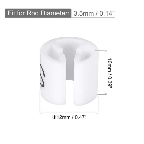 Clothes Hanger Marker Size Tag Fit 3.5mm Rod for Garment Color Coding ...