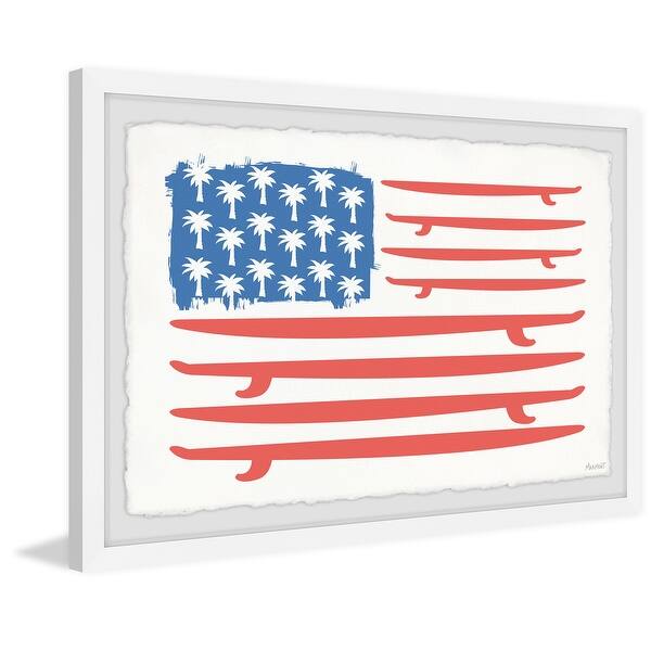 'Unique American Flag' Framed Painting Print - Bed Bath & Beyond - 33148365