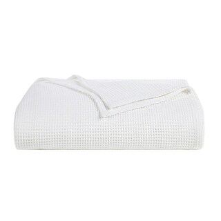 WellBeing By Sunham Poly Cotton Waffle Blanket - Bed Bath & Beyond ...