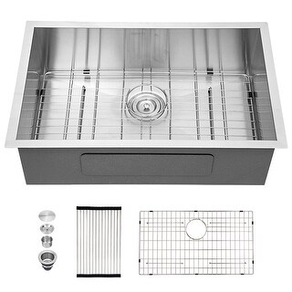 26" W x 18" D Stainless Steel Single Bowl Kitchen Sink - 26" x 18 ...