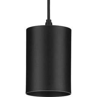 Cylinder Collection 5-Inch 1-Light Black LED Modern Outdoor Pendant ...
