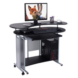 Costway Expandable L-Shaped Computer Desk PC Table Corner Workstation ...