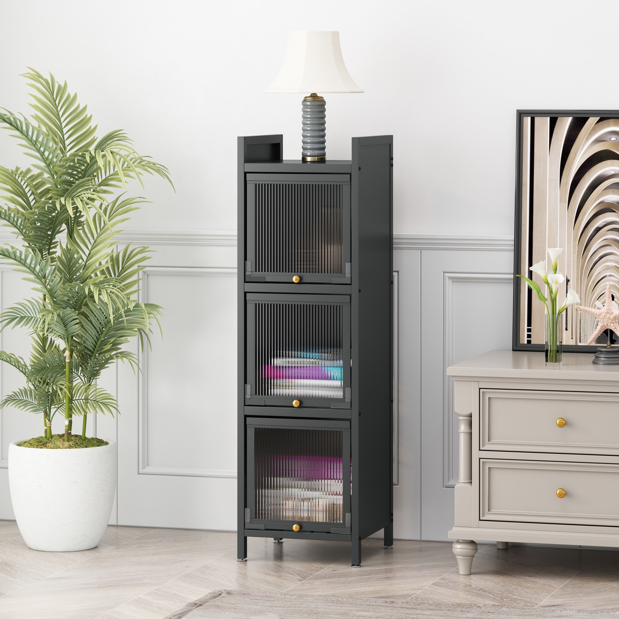 Two-door Wall Cabinet with Three-tier Storage - On Sale - Bed Bath ...