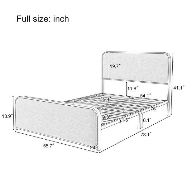Full Size Modern Metal Bed Frame - Bed Bath & Beyond - 40263950