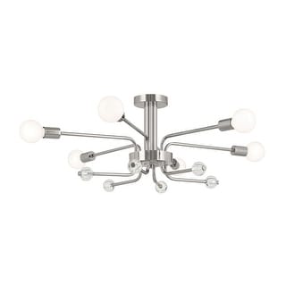 Kichler 52602 Ocala 6 Light 25" Wide Semi-flush Ceiling Fixture - Bed ...