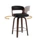 COZYMAN 26 in. Bar Stool Counter Height PU Leather Low Back Swivel ...