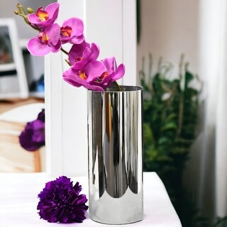 Round Silver Glass Vase - Bed Bath & Beyond - 39101727