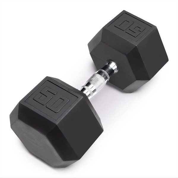 Marcy Inspire 50lb Weight Rubber Hex Dumbbell is Perfect for Any Home ...