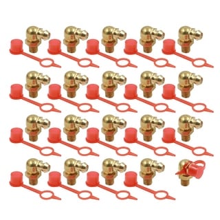 Brass Thread 90 Degree Angle Grease Nipple Fitting W/ Dust Cap for Car ...