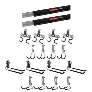 Rubbermaid 1784415 Fast Track 48 Inch Steel Horizontal Wall Mounted ...