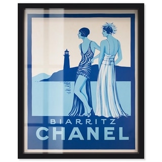 Biarritz Blue Belle Fashion Decor Shadowbox Print by Art Remedy - Bed ...
