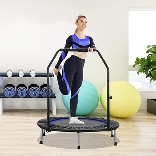 40" Foldable Mini Trampoline for Adults and Kids Portable Exercise ...