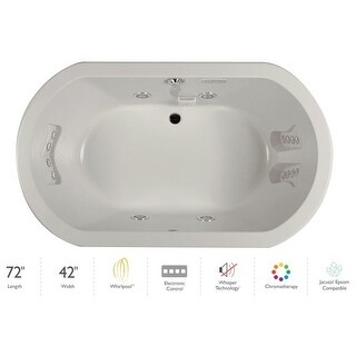 Jacuzzi Anza 72" Whirlpool Bathtub for Drop In Installation with - Bed ...