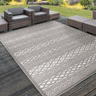 Orian Rugs Boucle Jenna High Low Indoor Outdoor Area Rug - Bed Bath ...