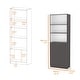 Matt Gray and White 2-Door Bookcase - Bed Bath & Beyond - 43818135