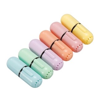 1Set Mini Highlighter Pen Assorted Color Broad Tip Marker Writing Pen 6 ...