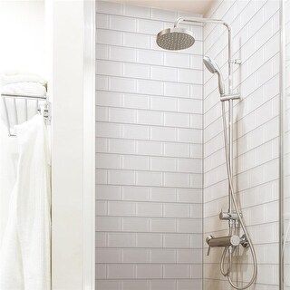 Merola Tile Isla Craquelle Biselado Blanco 3" x 6" Ceramic Subway Wall ...