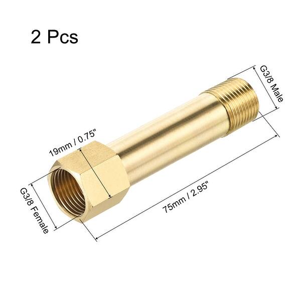 Brass Pipe Fitting G1/4 Adapter Extension Connector Hex Coupling 2 Pcs ...