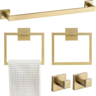 5-Piece 23.6 inch Stainless Steel Bathroom Hardware Set Wall Mounted ...