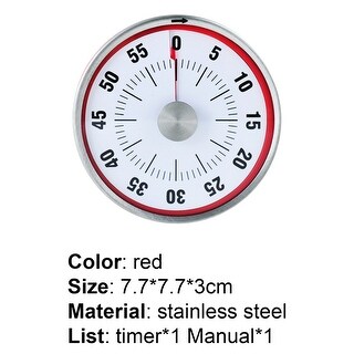 Alarm Timer Large Dial Design Precise Timing Stainless Steel Magnet ...