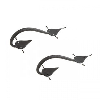 Black Wrought Iron 2 9" Door Handle Pull "Inverted Spade" Design ...
