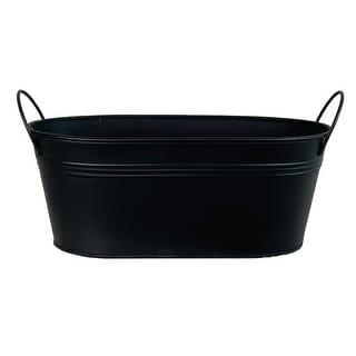 Oval Black Metal Bucket - Bed Bath & Beyond - 41367434