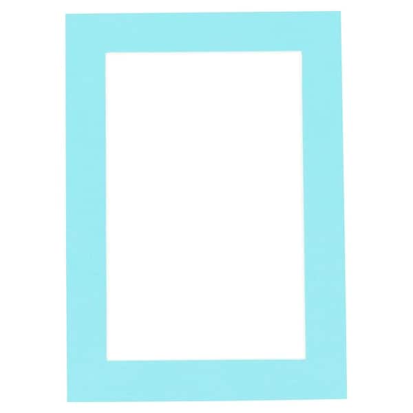 11x15 Mat Bevel Cut for 8.5x11 Photos - Acid Free Aquamarine Blue ...
