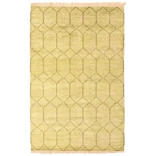 ECARPETGALLERY Hand-knotted Tangier Light Green Wool Rug - 5'0 x 7'10 ...