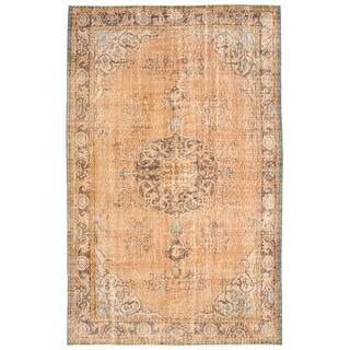 ECARPETGALLERY Hand-knotted Antalya Vintage Light Brown Wool Rug - 5'11 ...