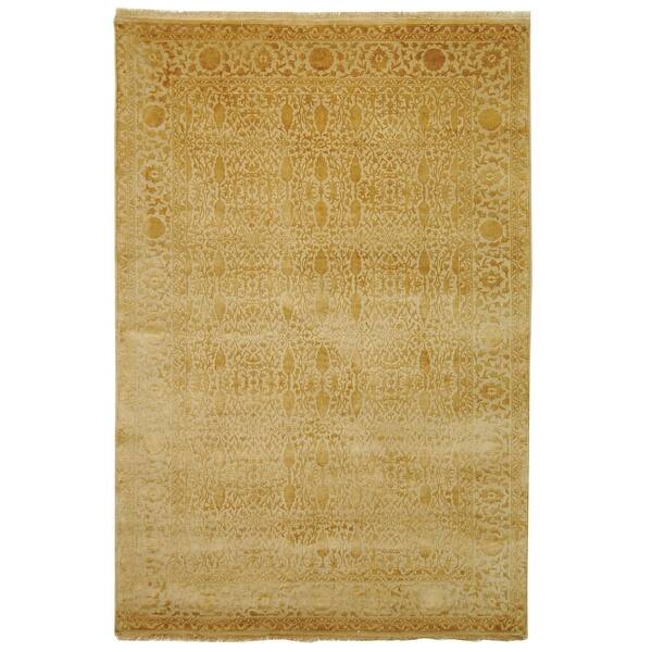 SAFAVIEH Couture Hand-knotted Jewel of India Samira Traditional Silk ...