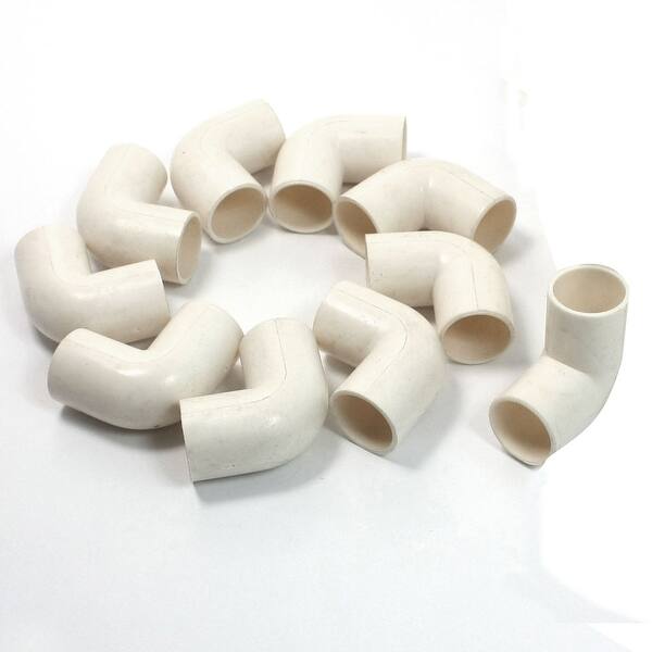 10 x White PVC Drainage Pipe Adapter Elbow Connectors Fittings 16mm Dia ...