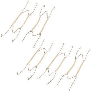 Home Metal W Shaped Spring Loaded Plate Hanger 22.7 x 6.7cm 5pcs - Gold ...