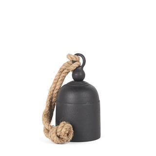 Quincy Small Matte Black Metal Decorative Bell Object - Bed Bath ...