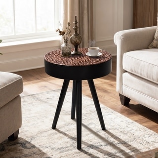 15.7-inch Round Side Table, Ideal Small Drink Table for Compact Spaces ...