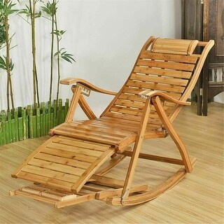 Bamboo Rocking Chairs Sun Lounger Chairs Recliners Outdoor - 66 in. x ...
