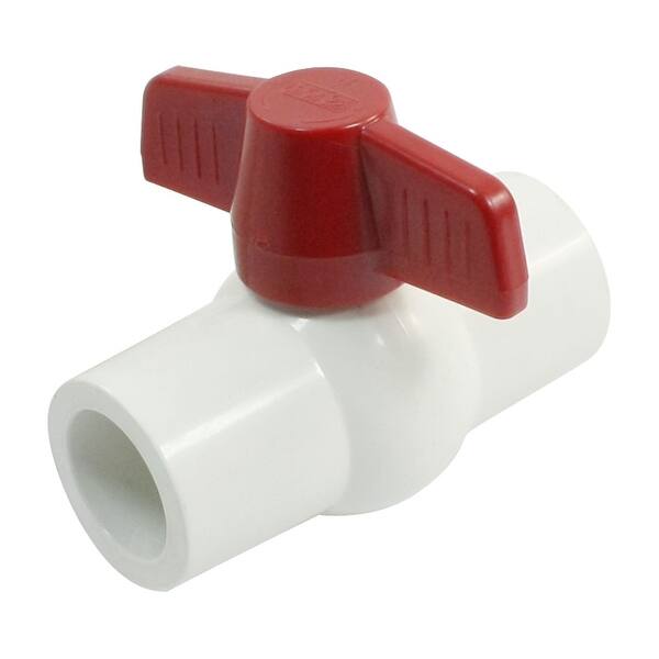 Pond Plumbing 25mm x 25mm Double Ports Ends White PVC Pipe Ball Valve ...