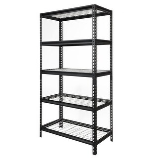 5-Shelf Freestanding Shelves, Storage Rack - Black - Bed Bath & Beyond ...