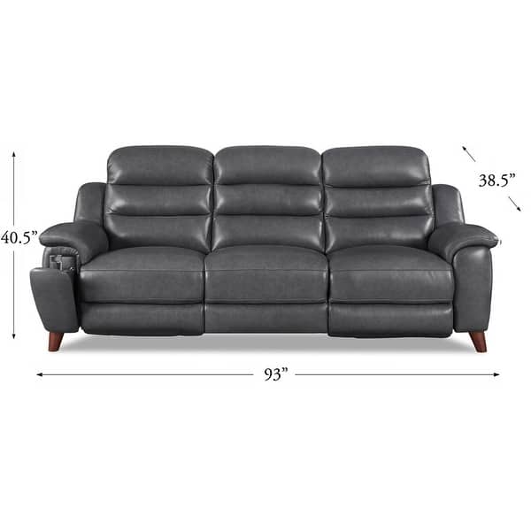 Hydeline Dream Top Grain Leather Power Headrest Zero Gravity Reclining ...