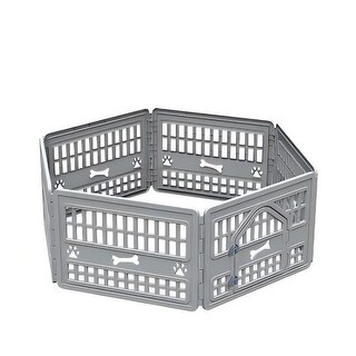 Momei 4/6-Panel Lockable Pet Playpen with Anti-Slip Base - Indoor ...