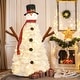 4ft Snowman-Shaped Christmas Tree with 100 LED Lights & 380 Branch Tips ...